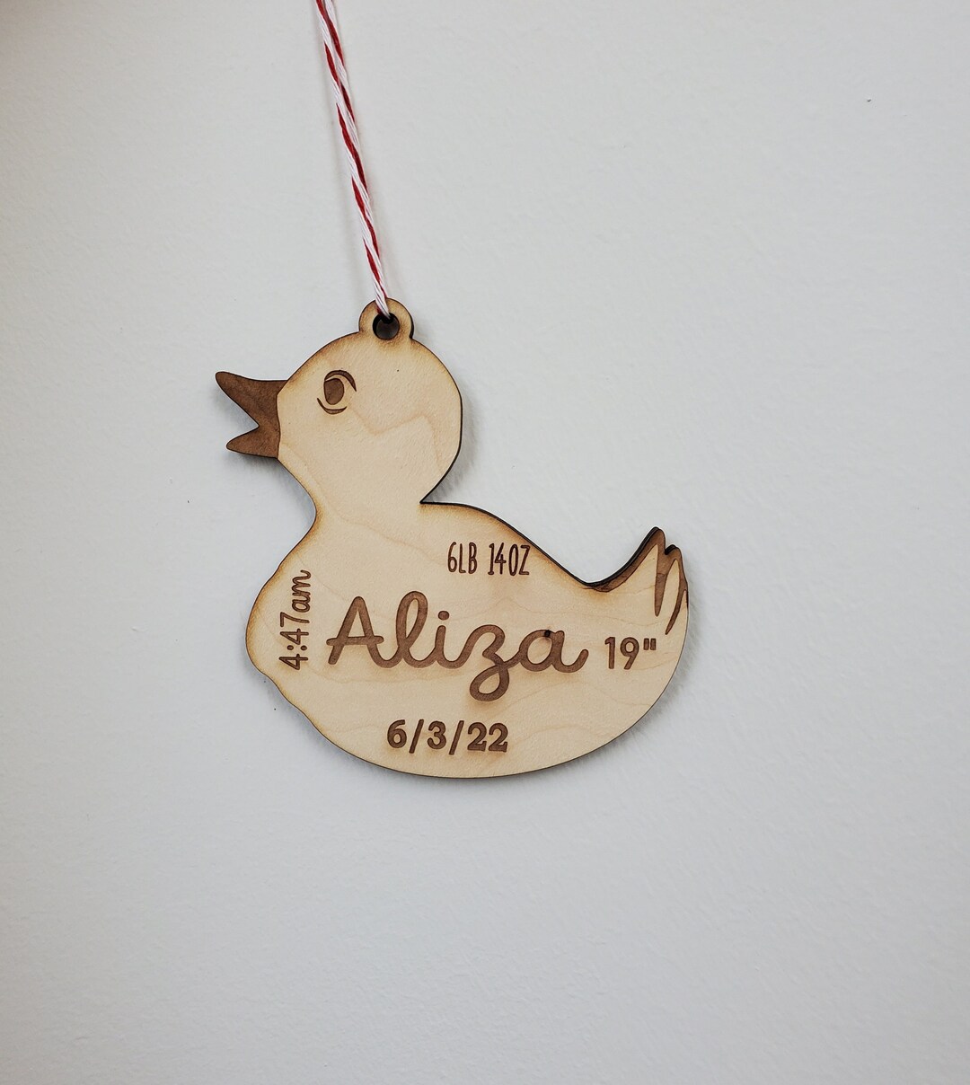 Wood Duck Christmas Ornament Personalized Baby Ornament Newborn ...