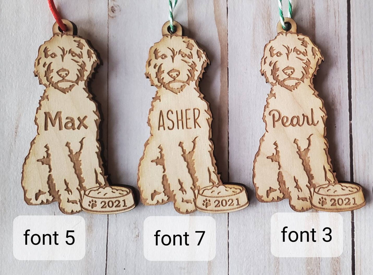 Big Wooden Golden Doodle Christmas Ornament Labradoodle | Etsy