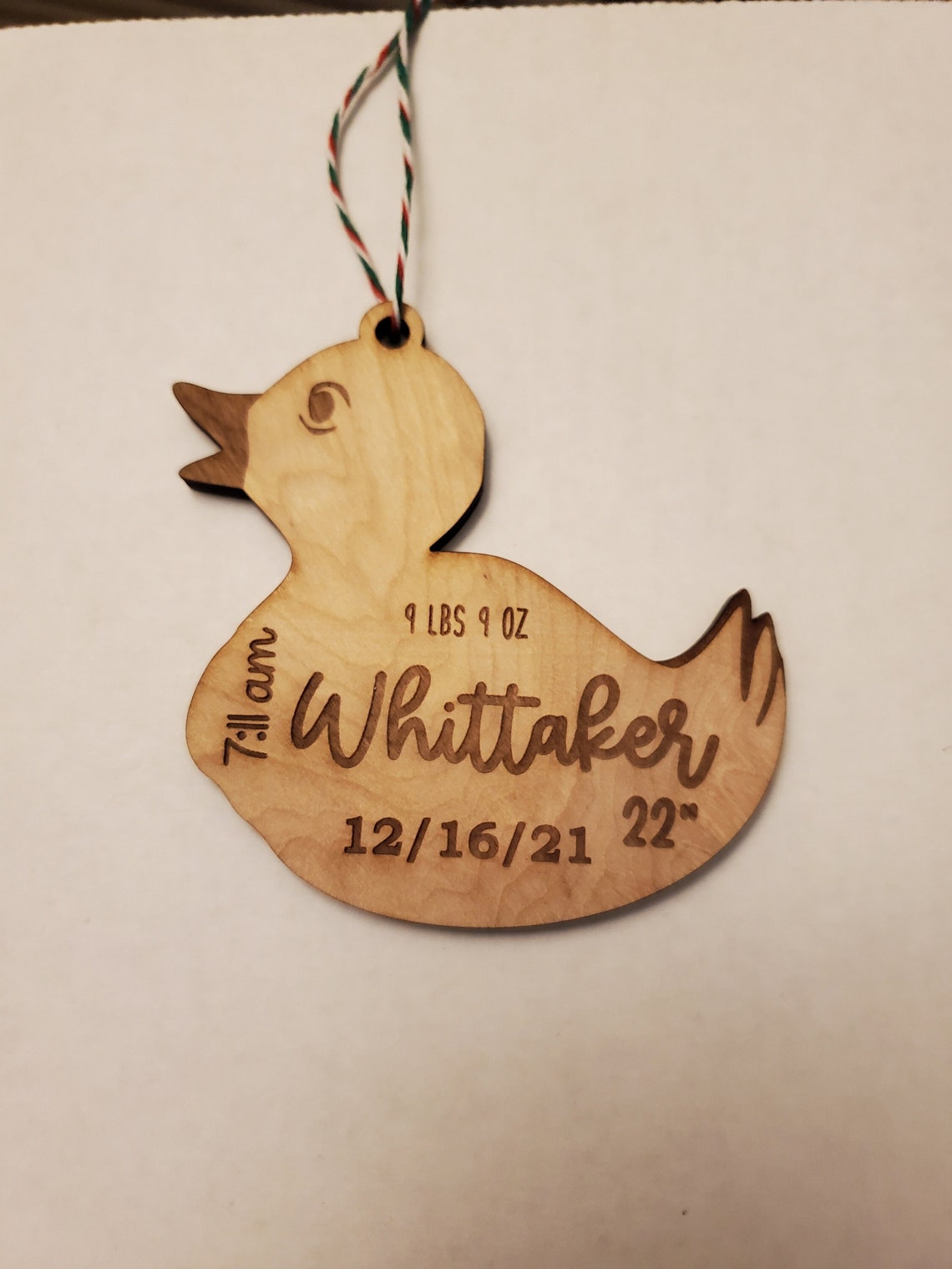 Wood Duck Christmas Ornament Personalized Baby Ornament Newborn ...