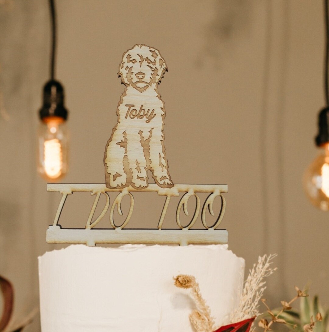 Doodle Wedding Cake Topper, Dog Wedding, Doodle Wedding, Goldendoodle ...