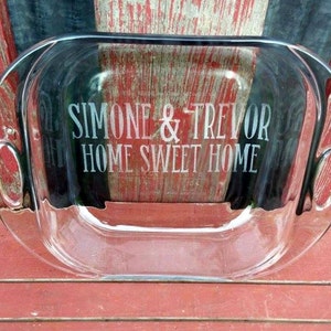 Personalized 8x8 Pan Custom Holiday Wedding Gift Christmas Gift Unique ...