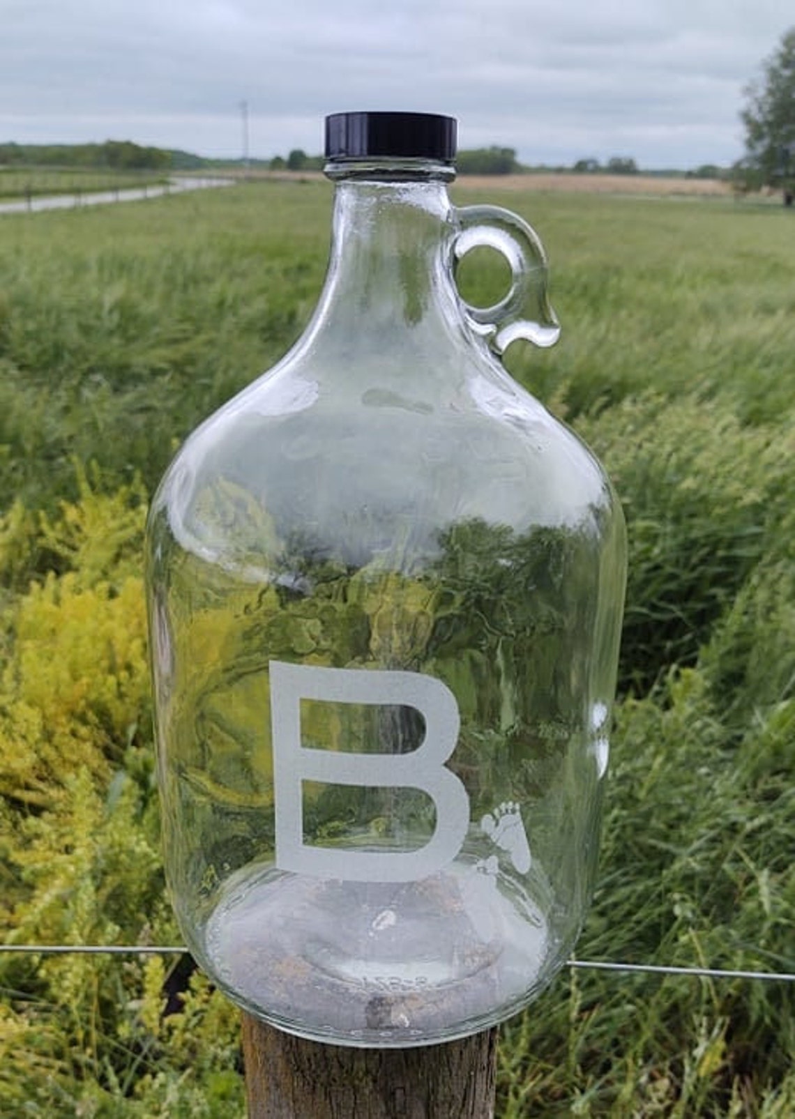 Piggy Bank Baby Gift | One Gallon Glass Jug | Baby Foot Prints Jug ...