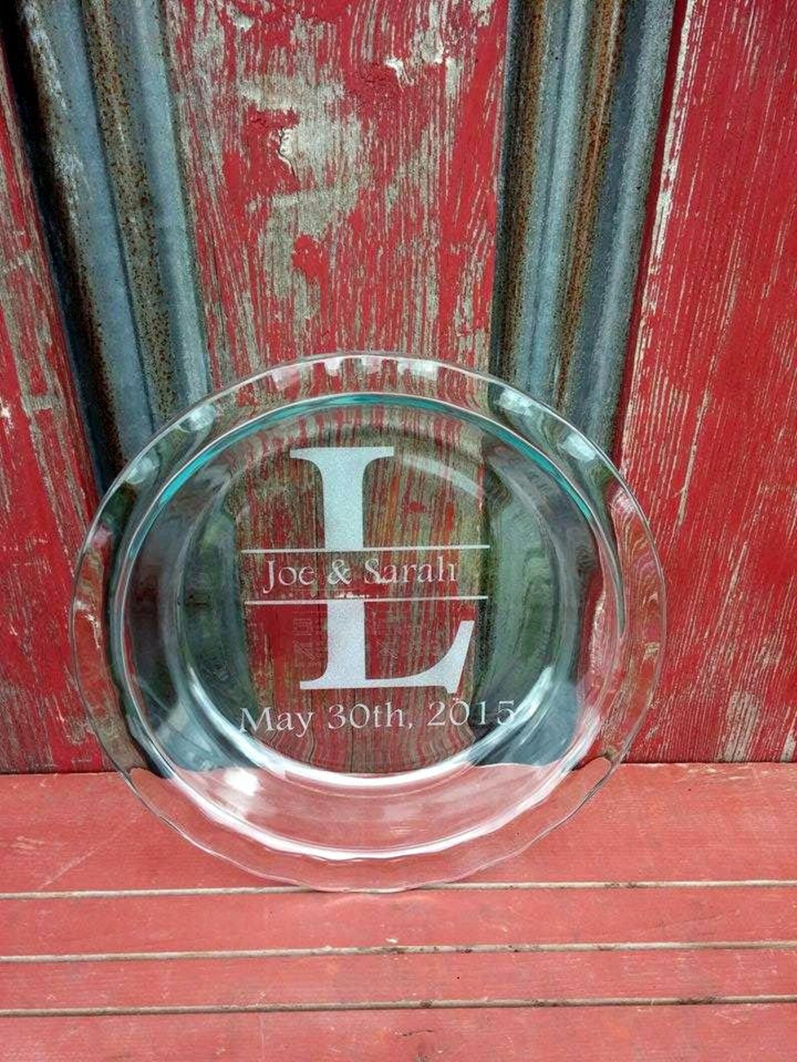 Personalized Pie Plate | Custom Holiday Gift | Wedding Gift | Christmas ...