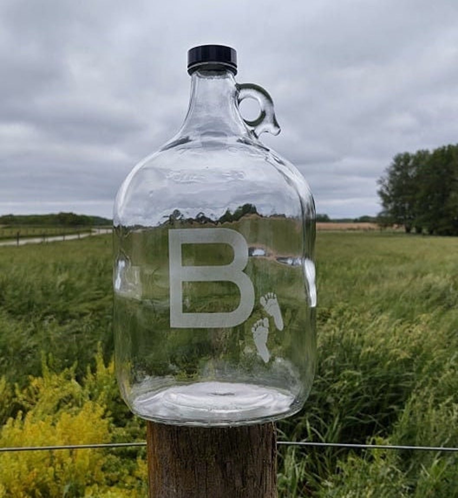 Piggy Bank Baby Gift | One Gallon Glass Jug | Baby Foot Prints Jug ...