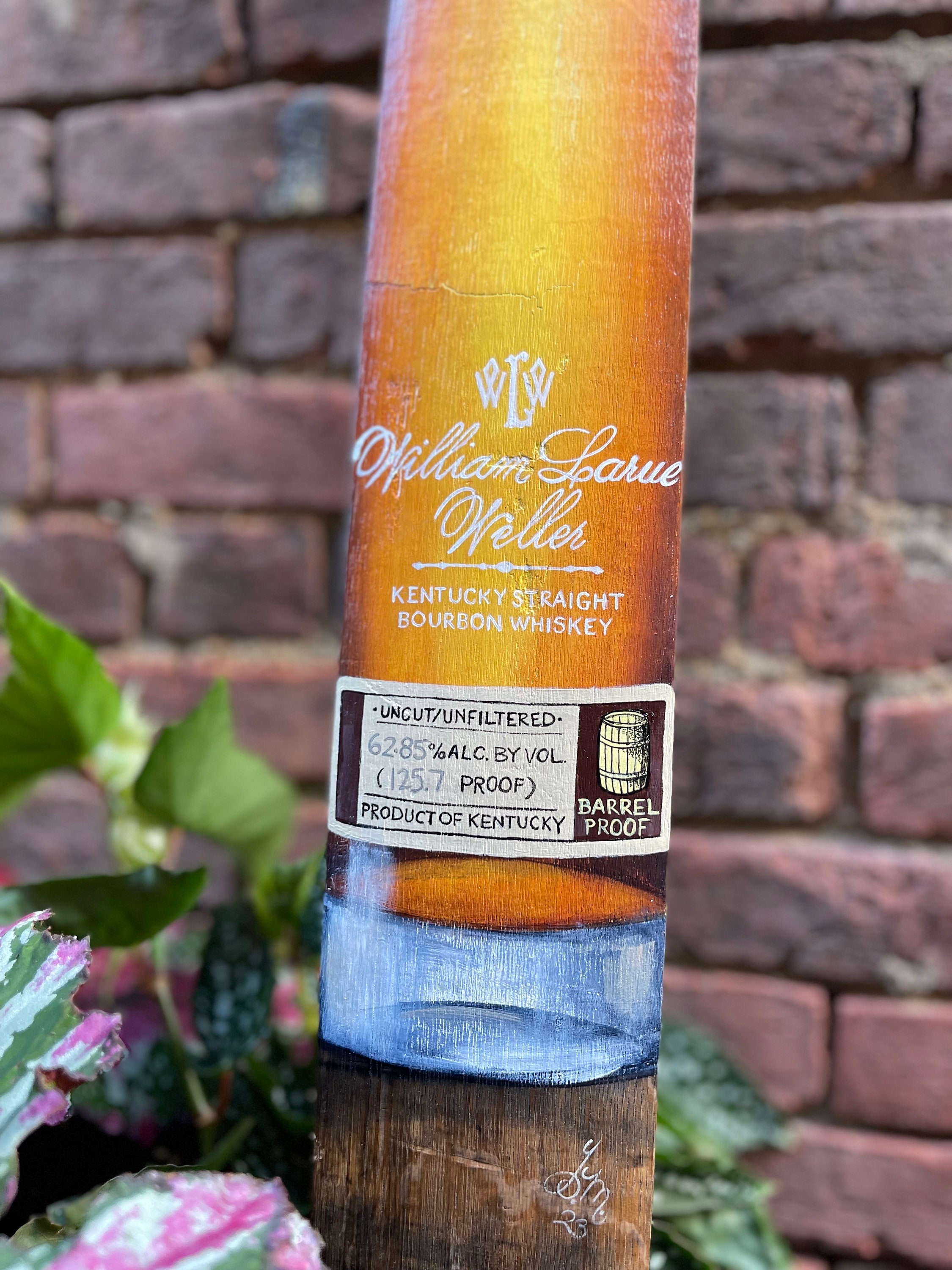 Hand Painted Bourbon Barrel Stave william Larue Weller Bottle - Etsy