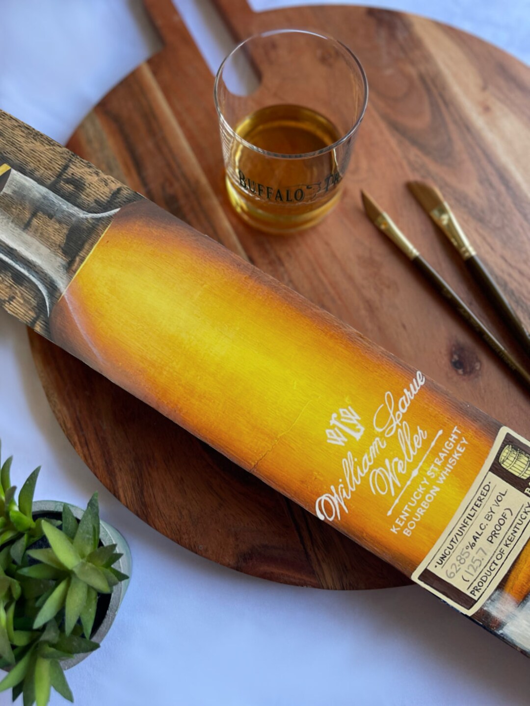 Hand Painted Bourbon Barrel Stave (william Larue Weller Bottle) - Etsy
