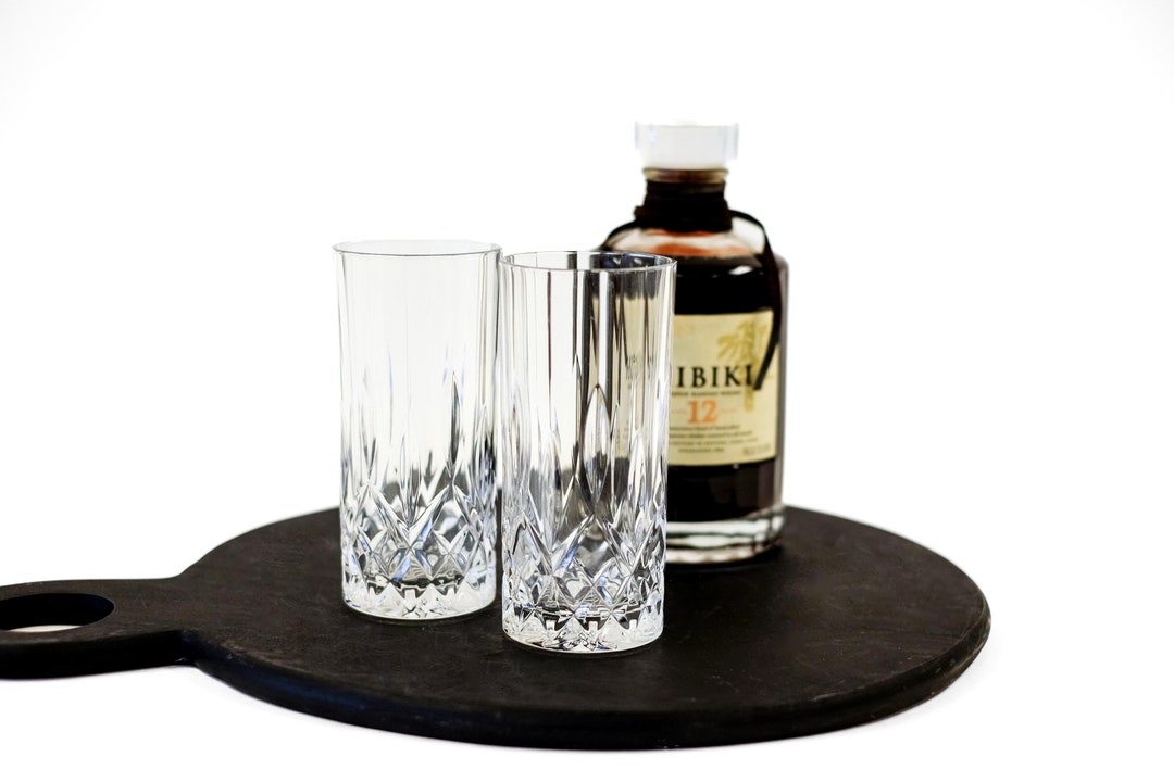 Star and Hex Cut Crystal Collins Glass Set - Etsy