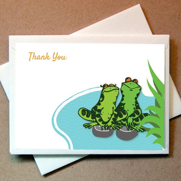 Frog Thank You Card - Etsy