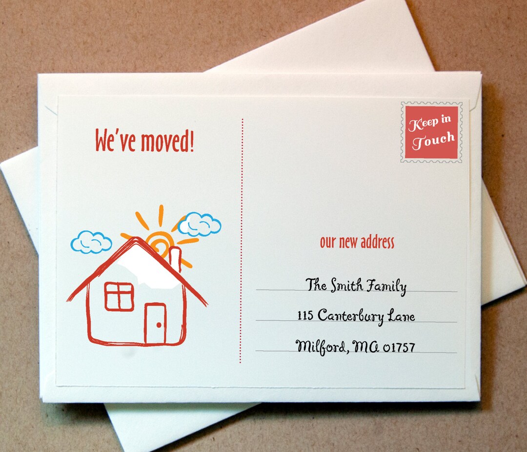 We've Moved Cards Personalized 25 Cards and Envelopes - Etsy