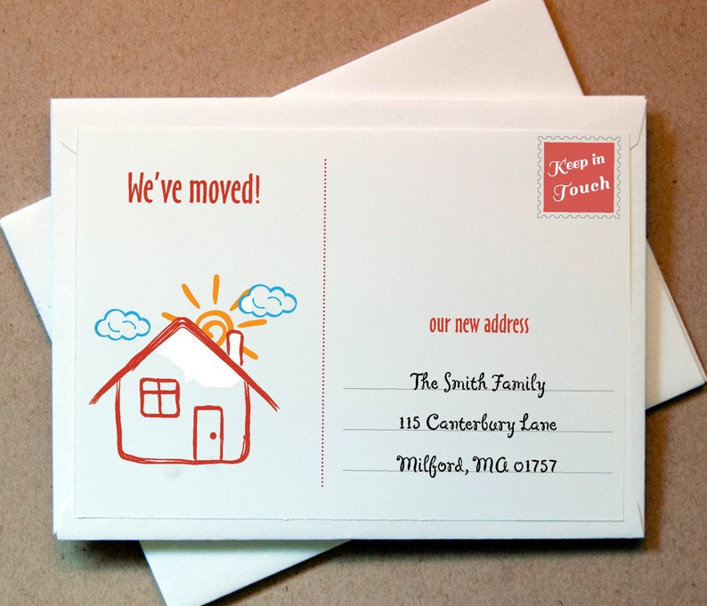 We've Moved Cards Personalized 25 Cards and Envelopes - Etsy