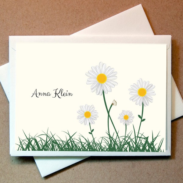 Daisy Note Cards - Etsy