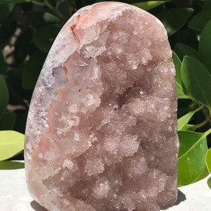 Microcrystalline Quartz Crystal Over Rose Agate - Etsy