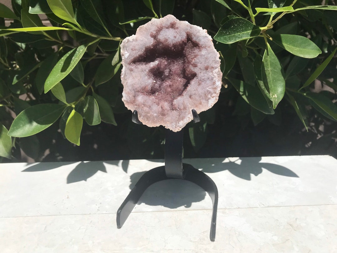 Microcrystalline Covered Quartz on Rose Jasper Geode - Etsy