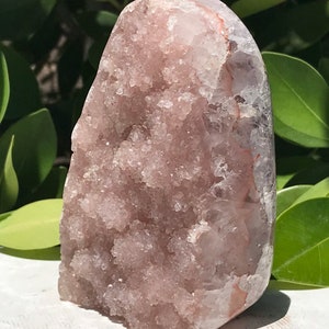 Microcrystalline Quartz Crystal Over Rose Agate - Etsy
