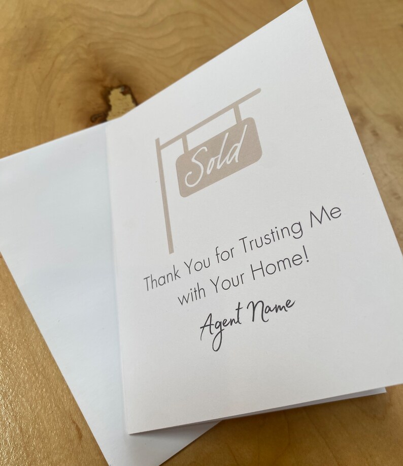 28 Stationery Sold Notecards Personalized W/ Agent Name Blank Inside ...