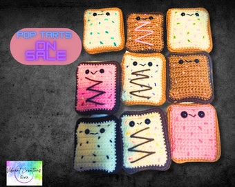 Crochet Pop-tart Small Size, Frosted Pop-tart, Pop-tart Plush, Pastry ...