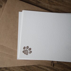 Paw Print Note Cards Paw Print Stationery Note Card Set - Etsy