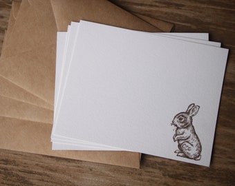 Bunny Note Cards | Etsy