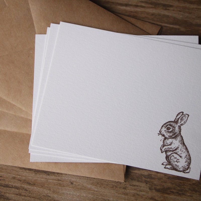 Bunny Note Cards - Etsy
