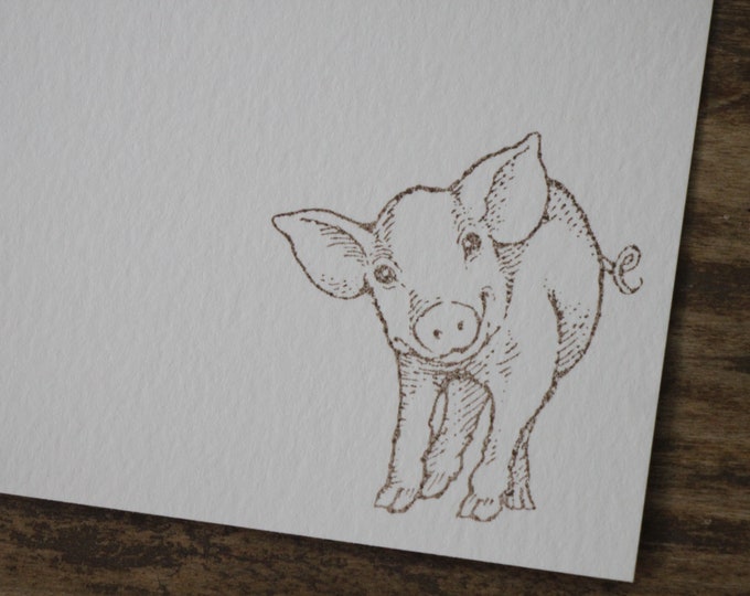 Pig stamp - Etsy