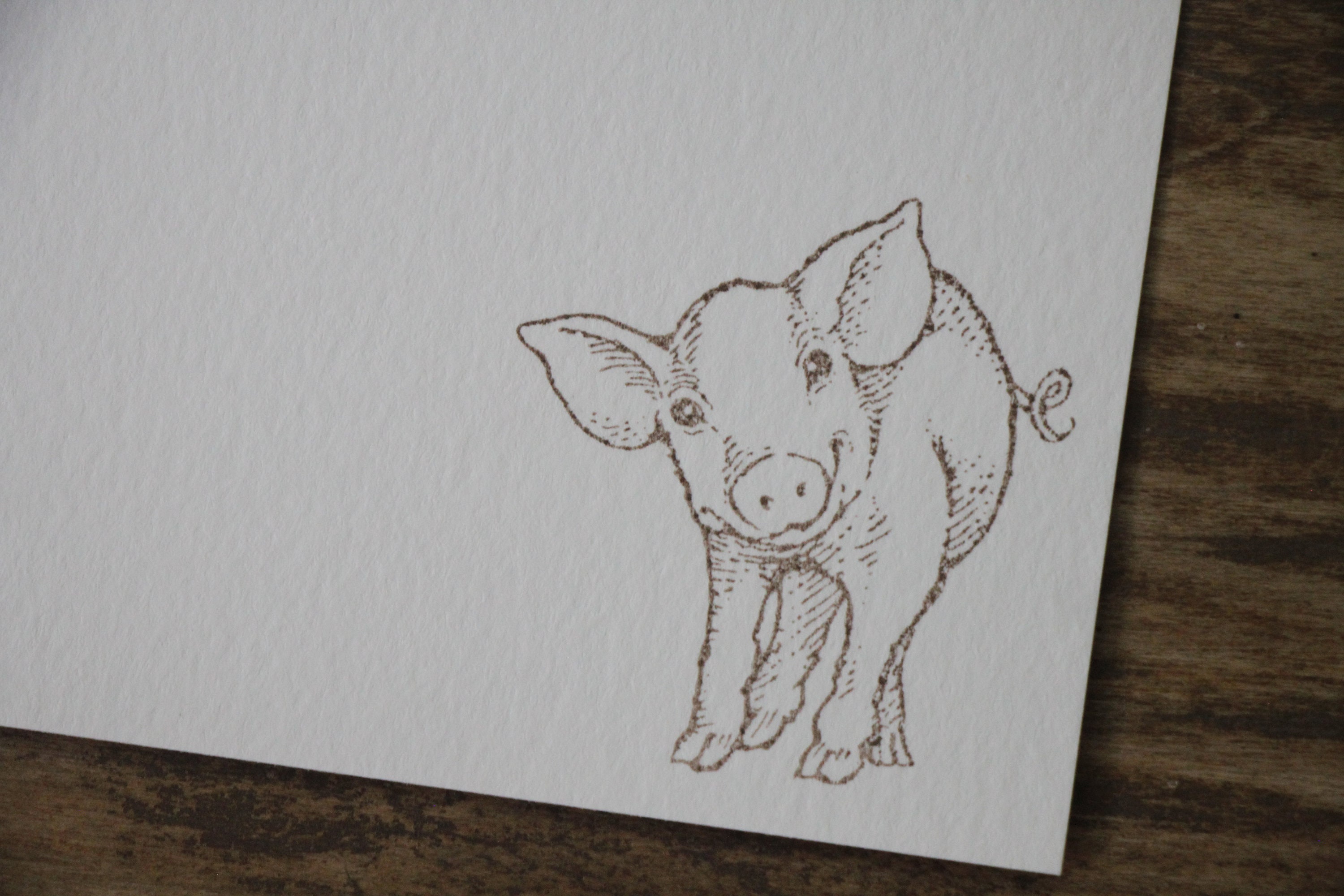 Pig Stationery, Pig Note Cards, Pig Stamp, Pig Stationery, Pig Paper ...