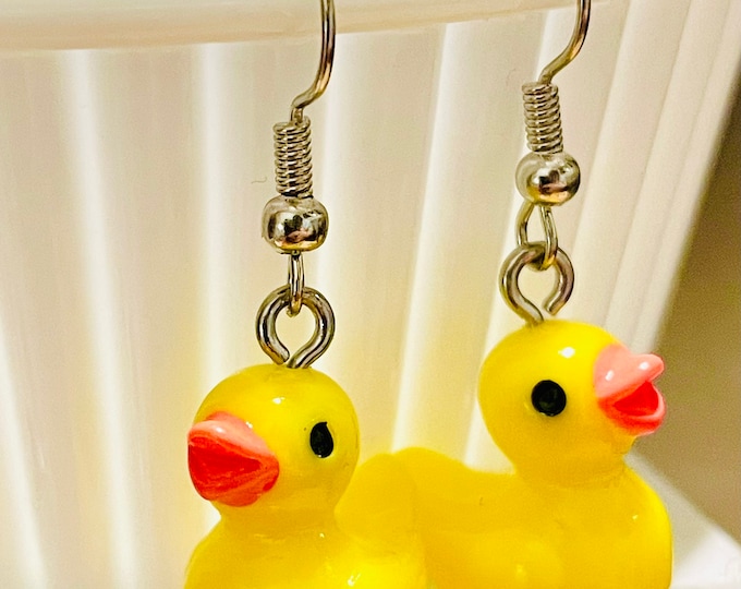 Duck Earrings, Rubber Duck Earrings, Rubber Ducky Earrings, Bird ...