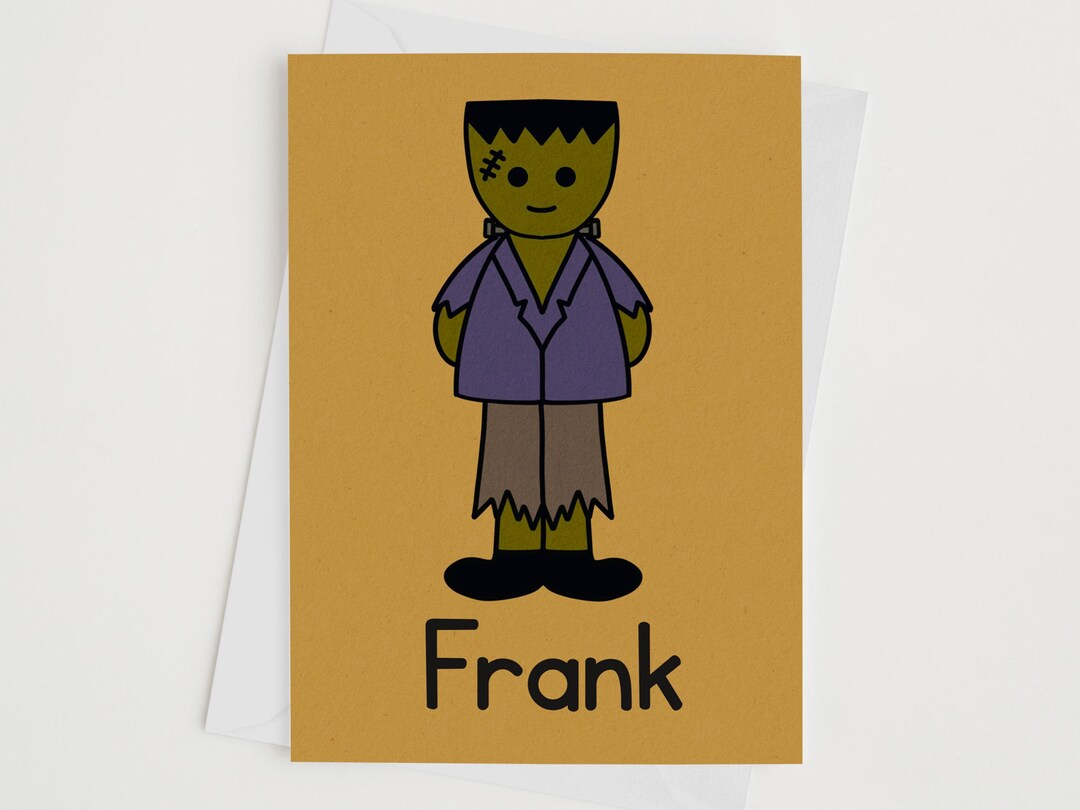 Greetings Card Frank/ Frankenstein Card Halloween Card Inspired by ...
