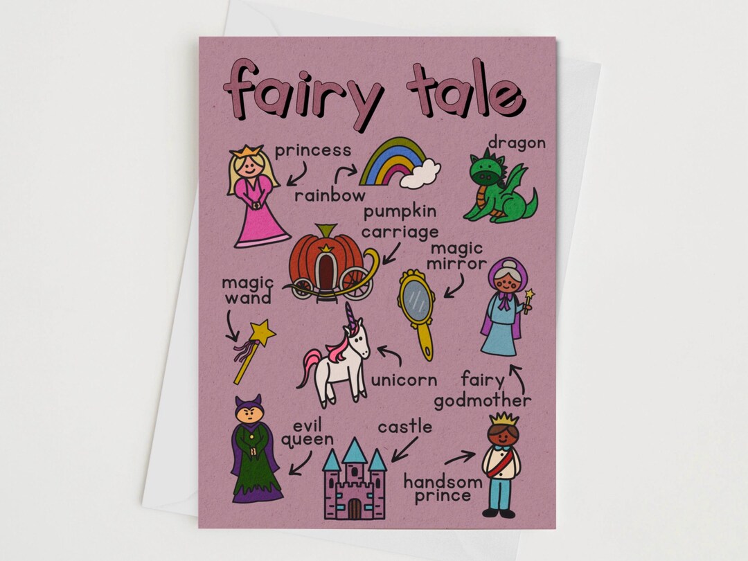 Fairy Tale Card Themed Card Fairy Stories Card Birthday Card Magical ...