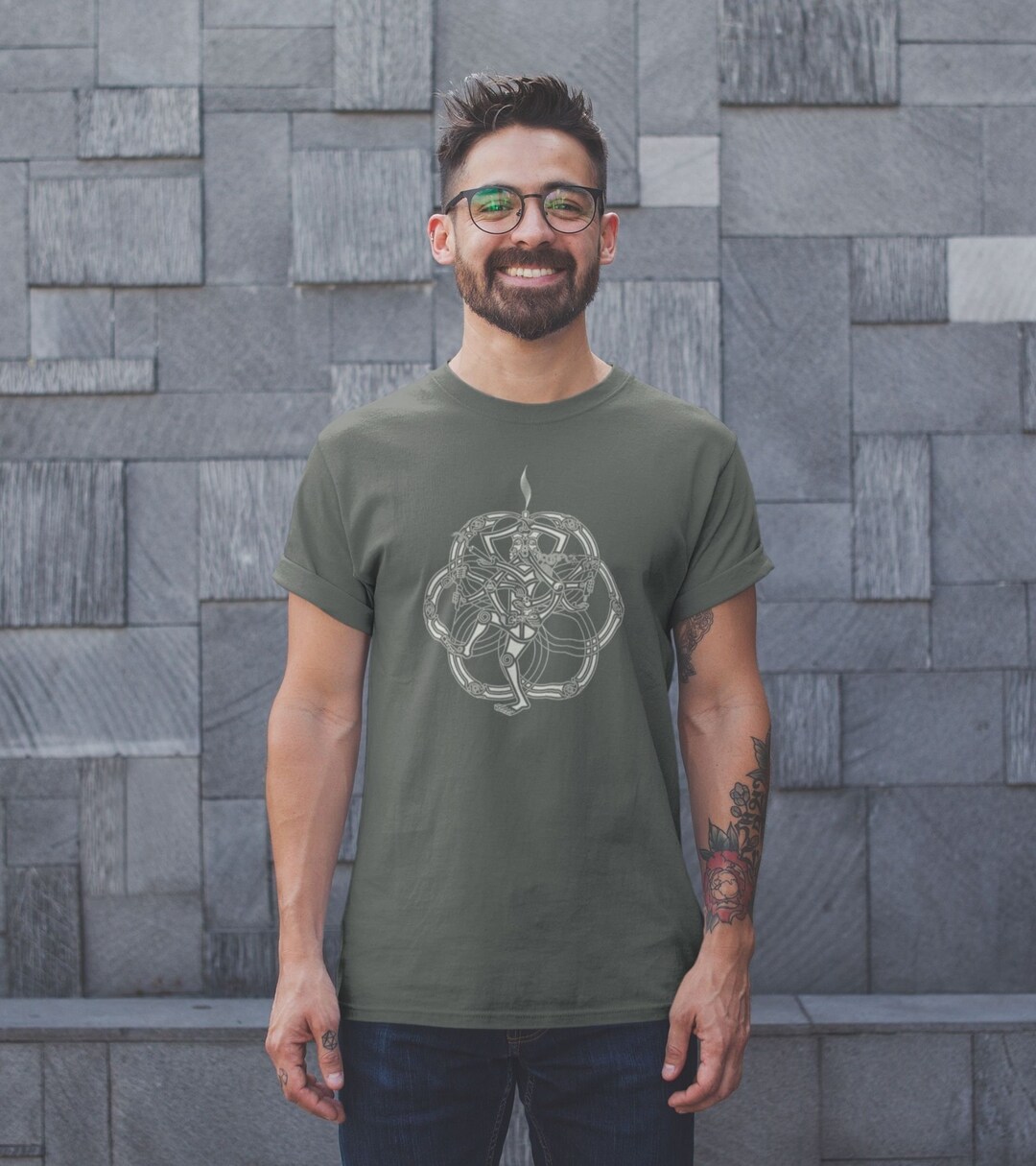 Nataraja Dancing Shiva T-shirt: Organic Cotton Psychedelic Tee - Etsy