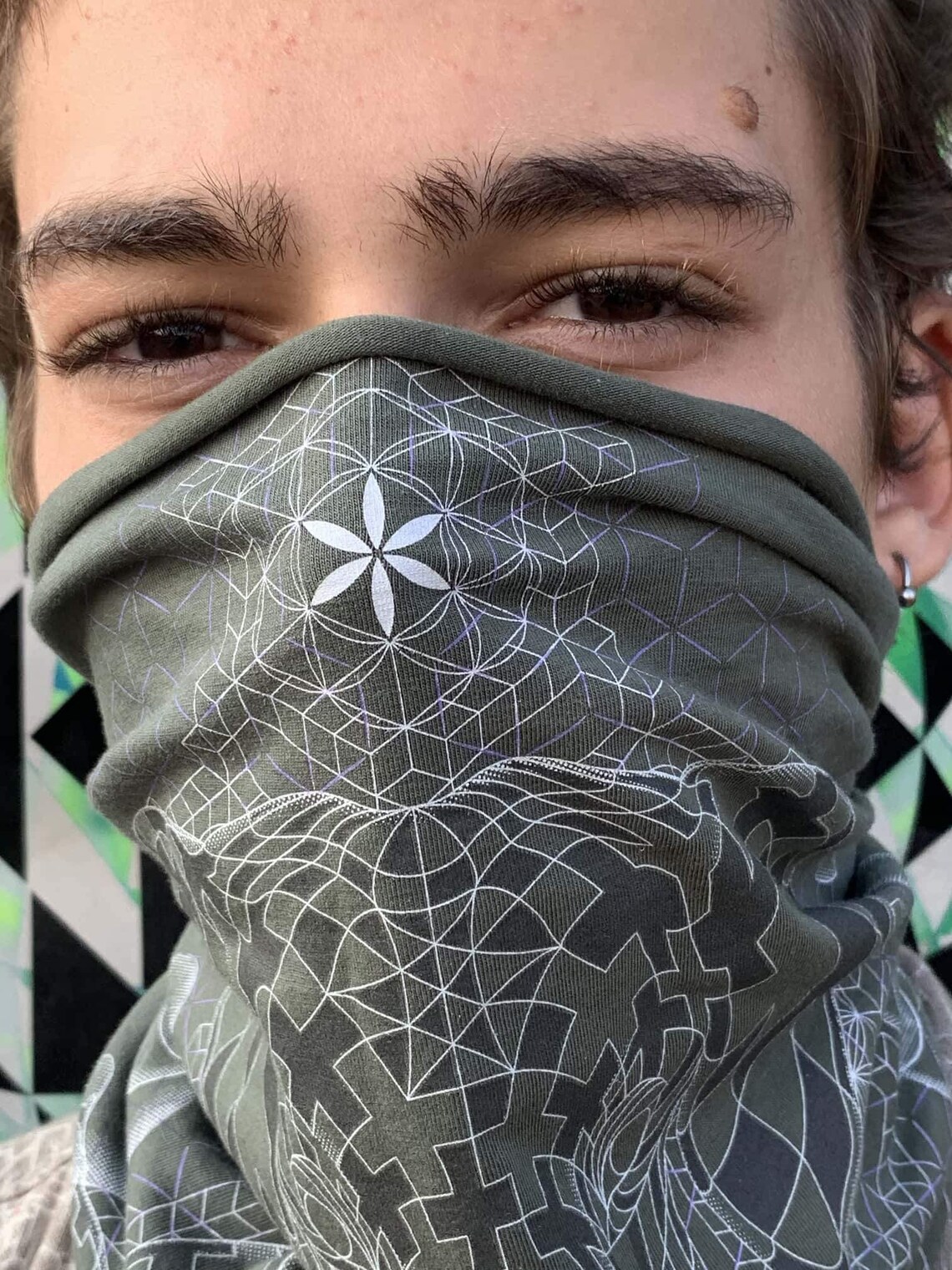 Neck Gaiter Bandana Snood Rave Dust Maskneck Tube Scarf - Etsy