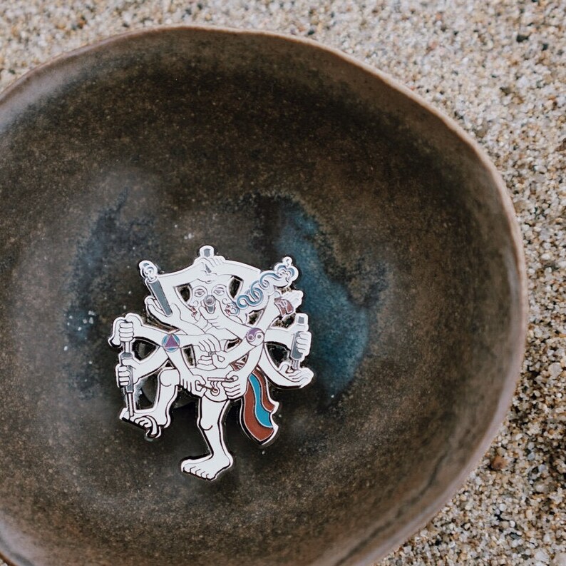 Chillum Yoga White Hat Pins Sacred Geometry Pin Glow in the | Etsy