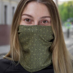 Cotton Nack Gaiter Face Mask SHIPIBO CONIBO GOLD Gesichtsmaske, Tube ...