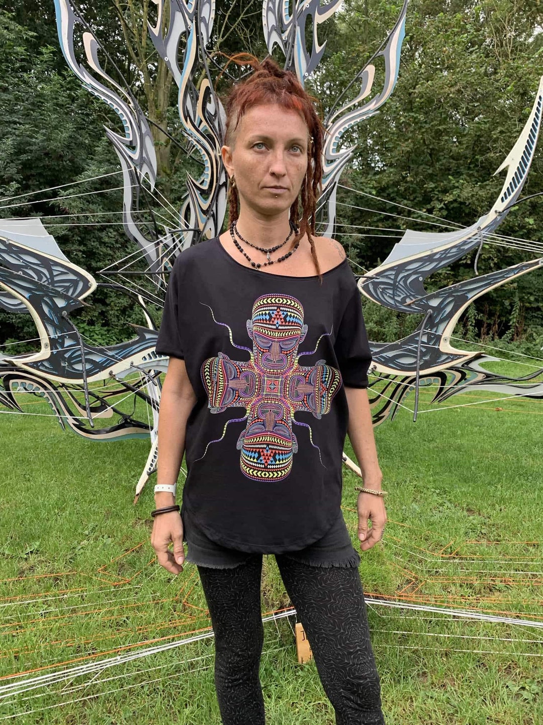 Camisa de mujer Trippy CHANGO Ropa de mujer de geometría sagrada, top ...