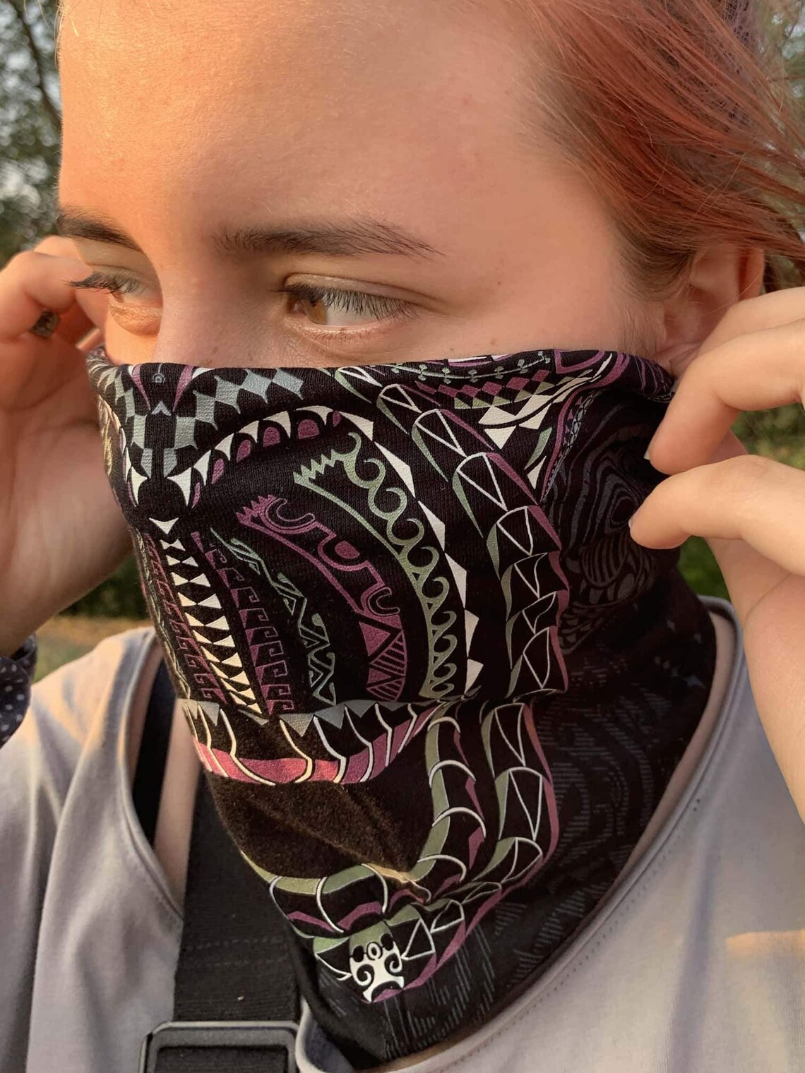 Ta Moko Neck Warmer and Dust Mask | Etsy