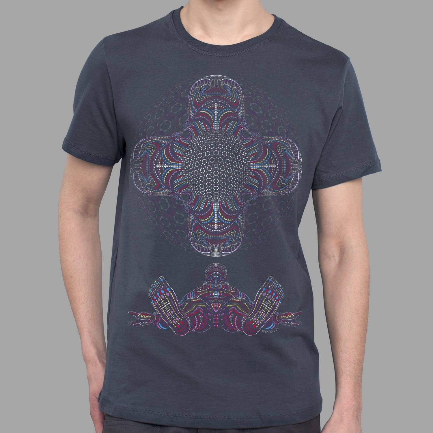 Psychedelic T-shirt for Men in Aubergine DMT Inspired UV - Etsy