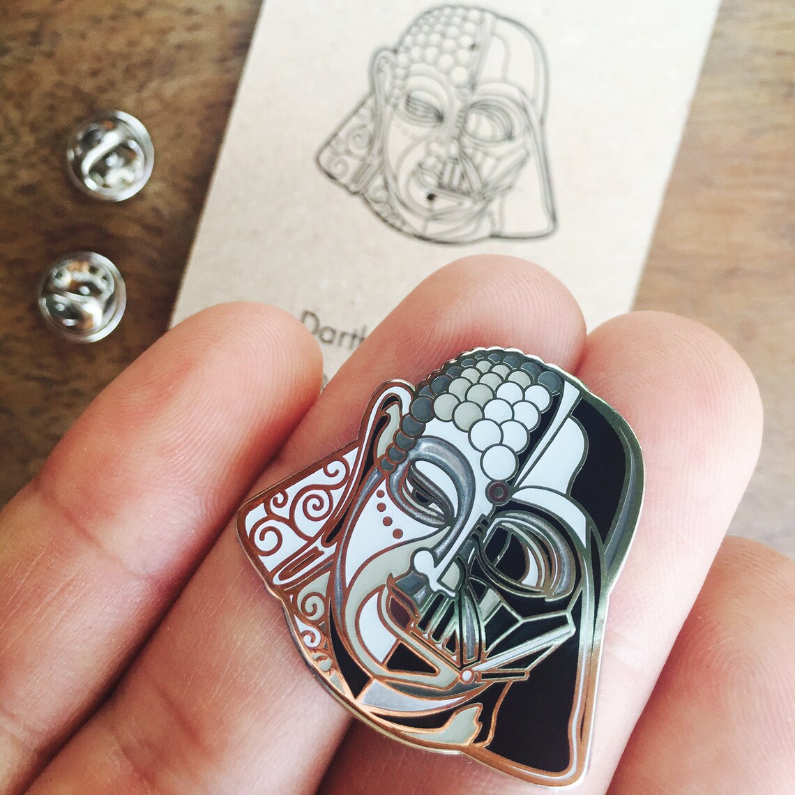 Darth Vader Pin Star Wars Pin Badge Buddha Pin Enamel Lapel - Etsy