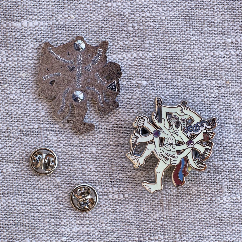 Chillum Yoga White Hat Pins Sacred Geometry Pin Glow in the | Etsy