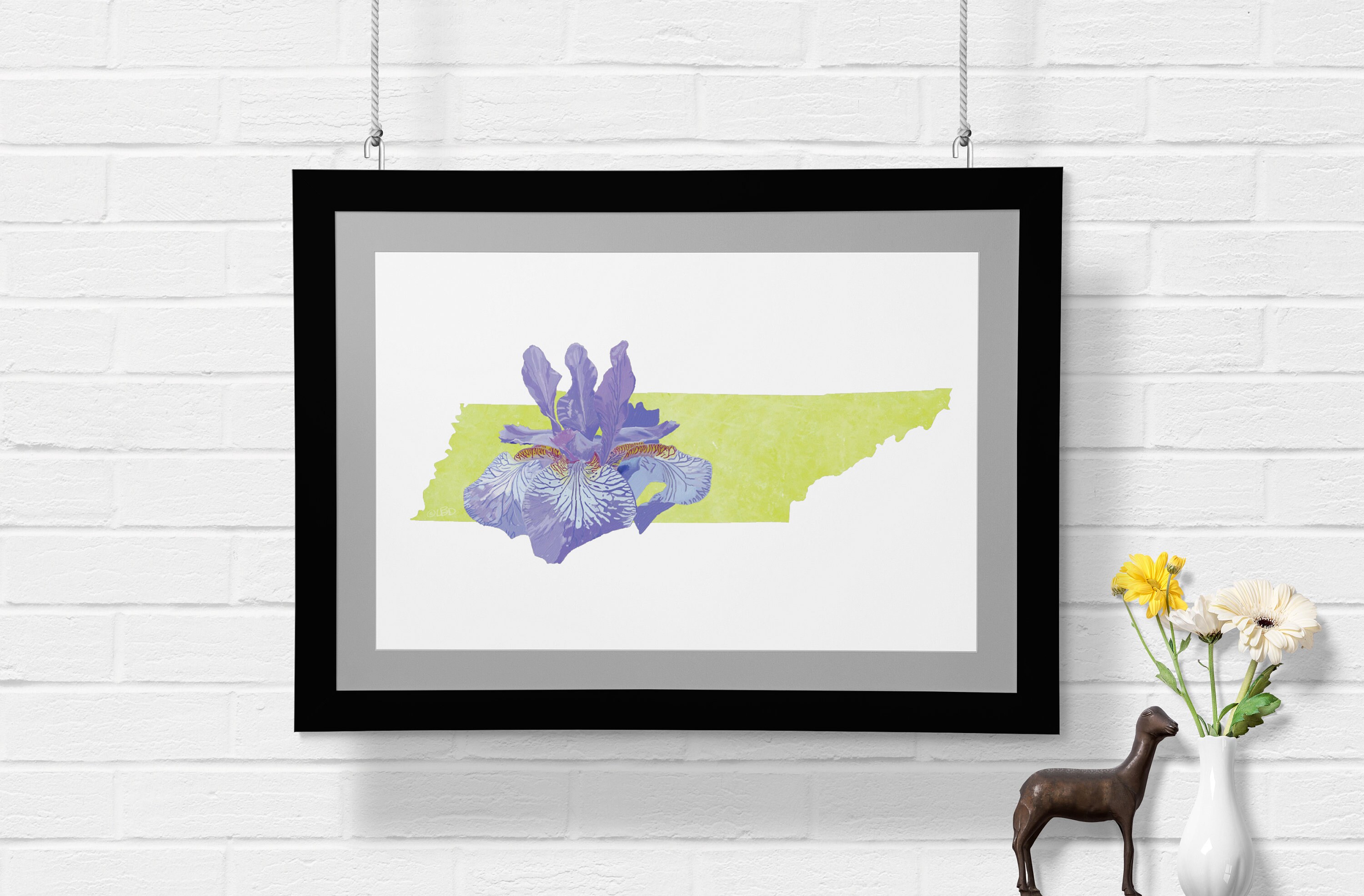 Tennessee State Flower Iris Art Digital Download, USA Geography and ...