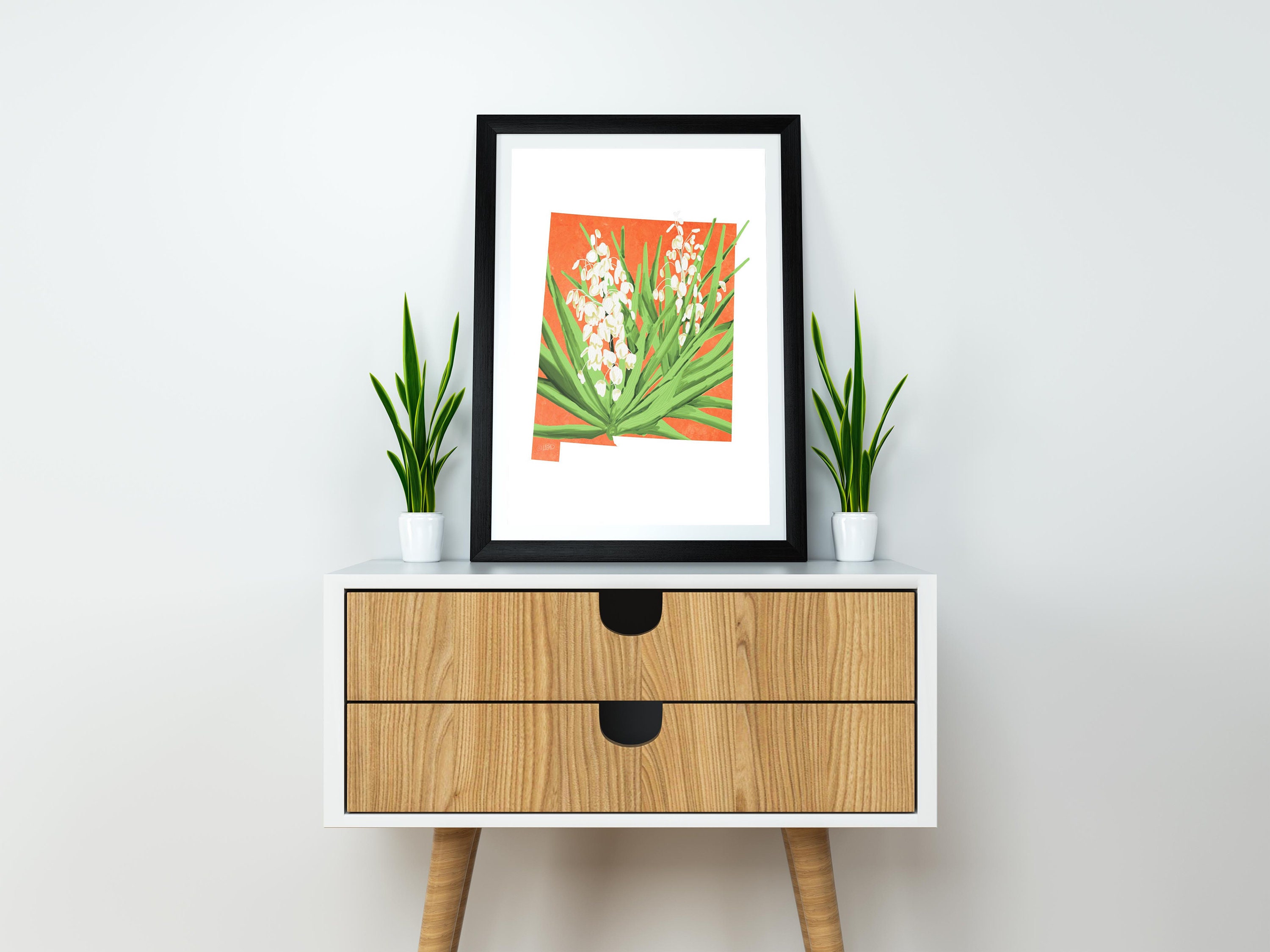 New Mexico State Flower Yucca Art Digital Download USA Geography and ...