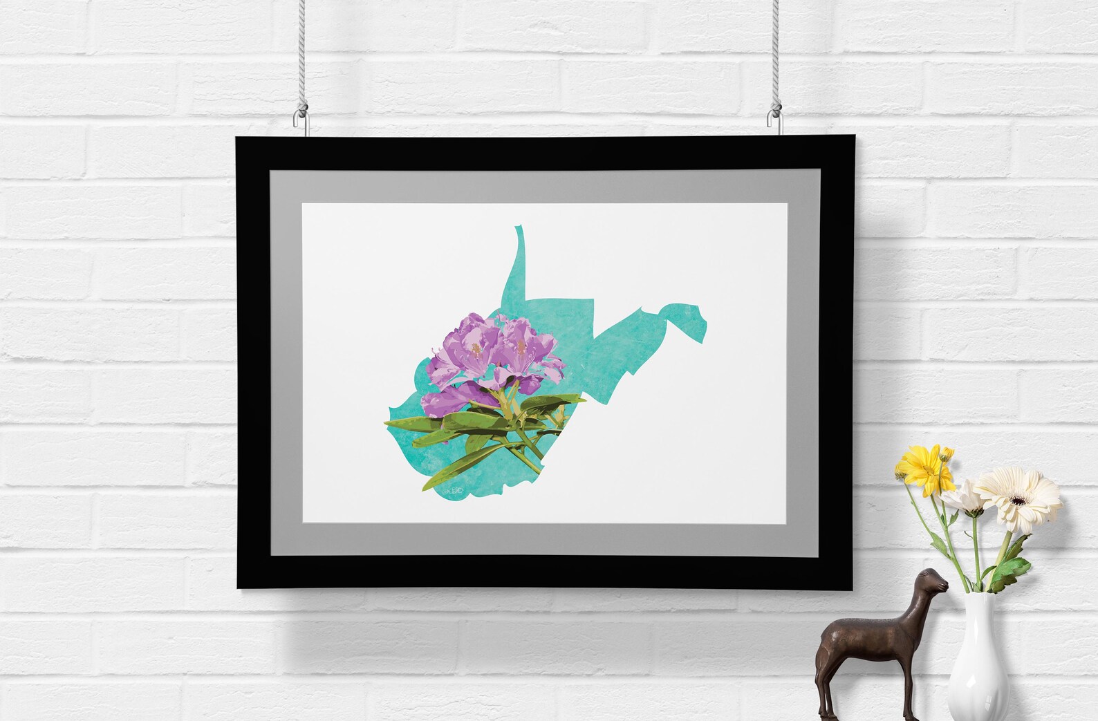West Virginia State Flower Rhododendron Art Digital Download USA ...