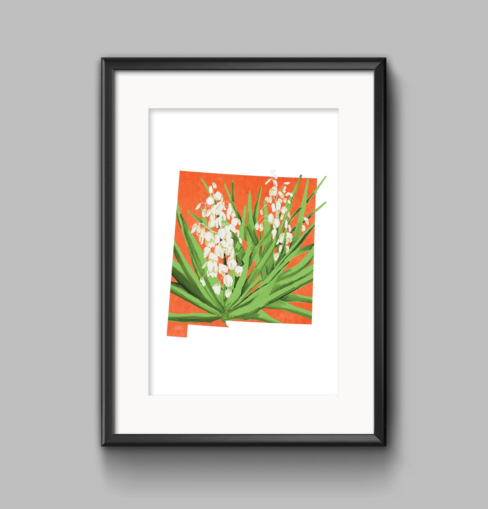 New Mexico State Flower Yucca Art Digital Download USA Geography and ...