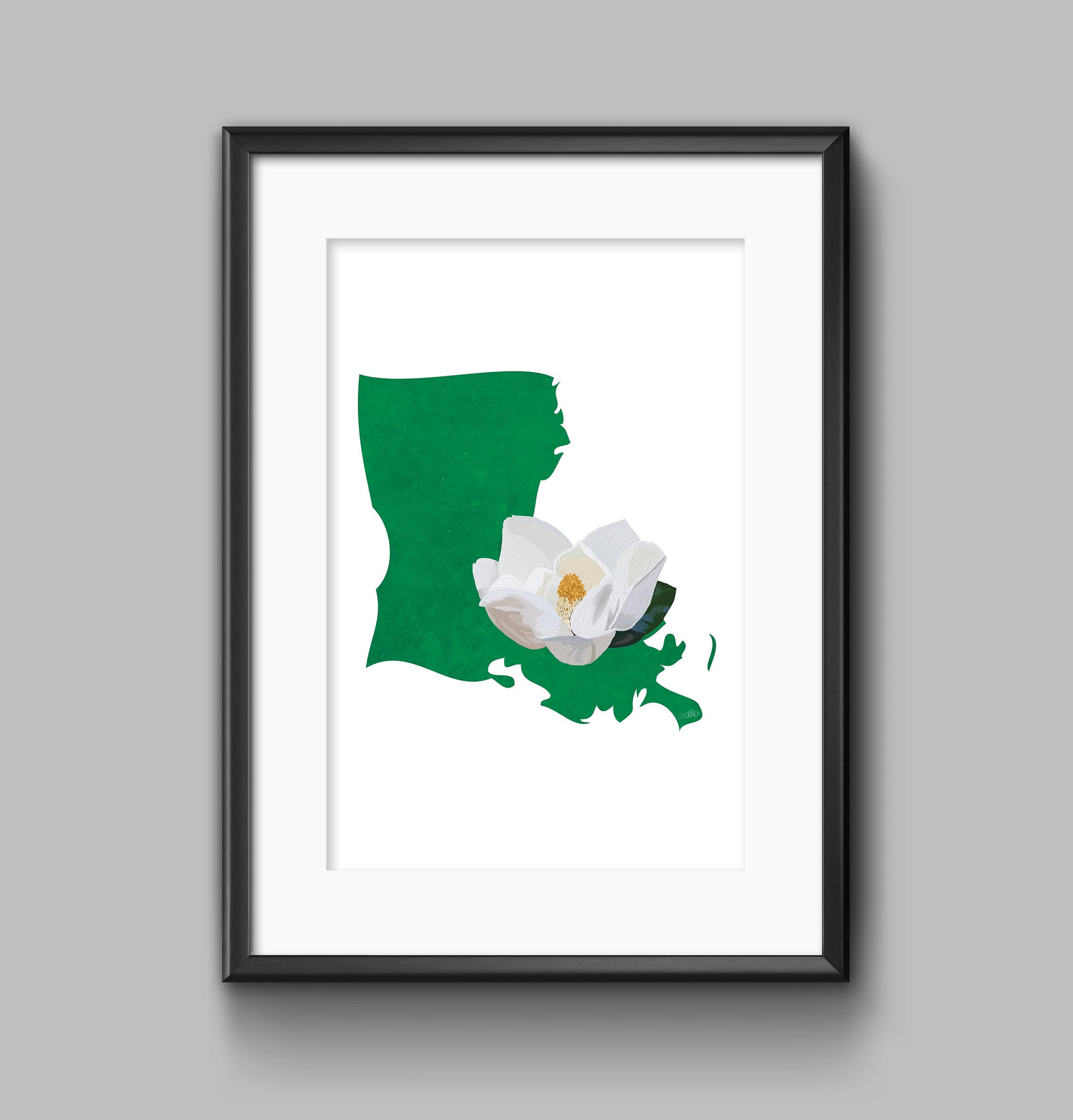 Louisiana State Flower Magnolia Art Digital Download USA Geography and ...