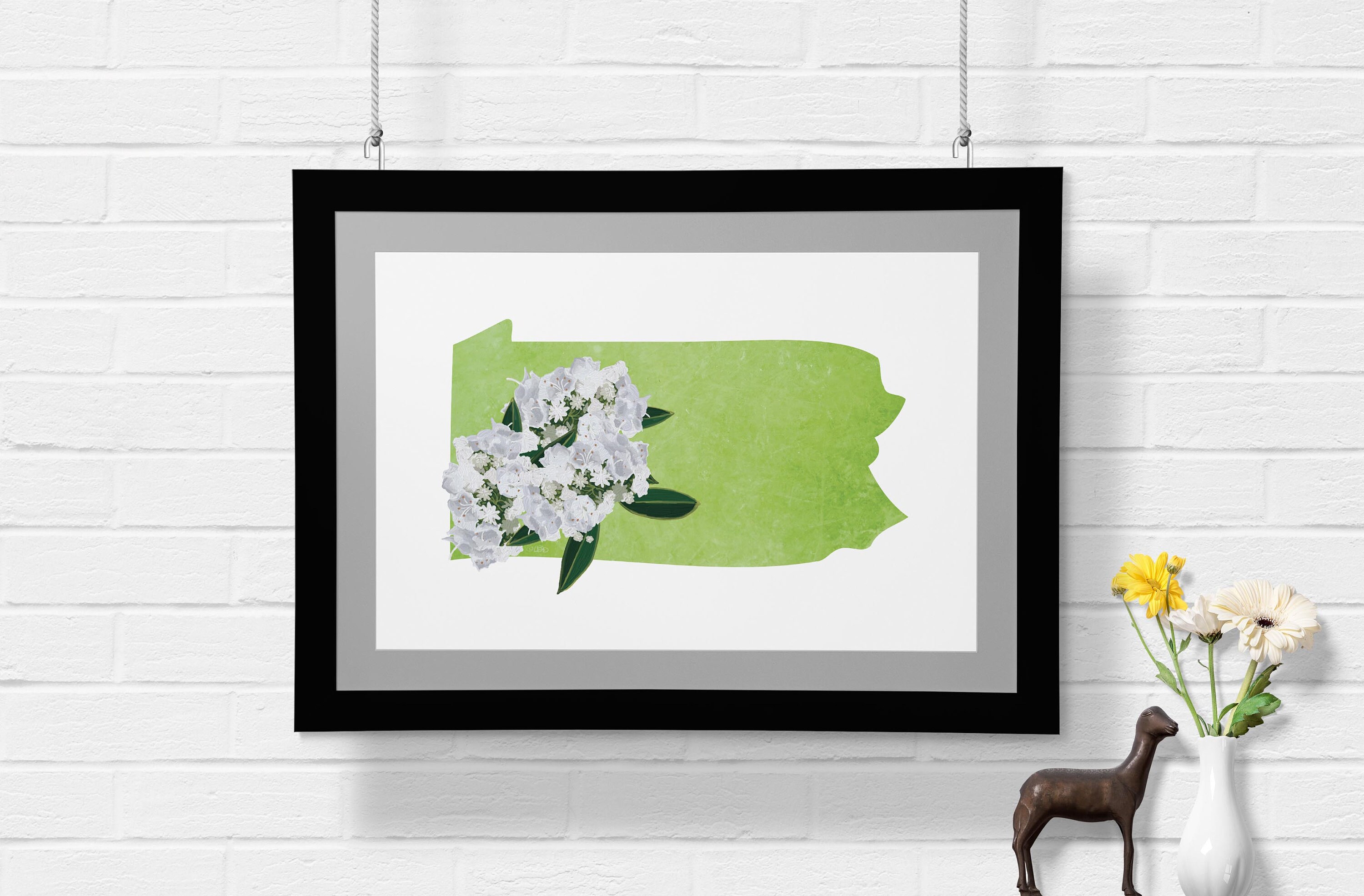 Pennsylvania State Flower Mountain Laurel Art Digital Download USA ...