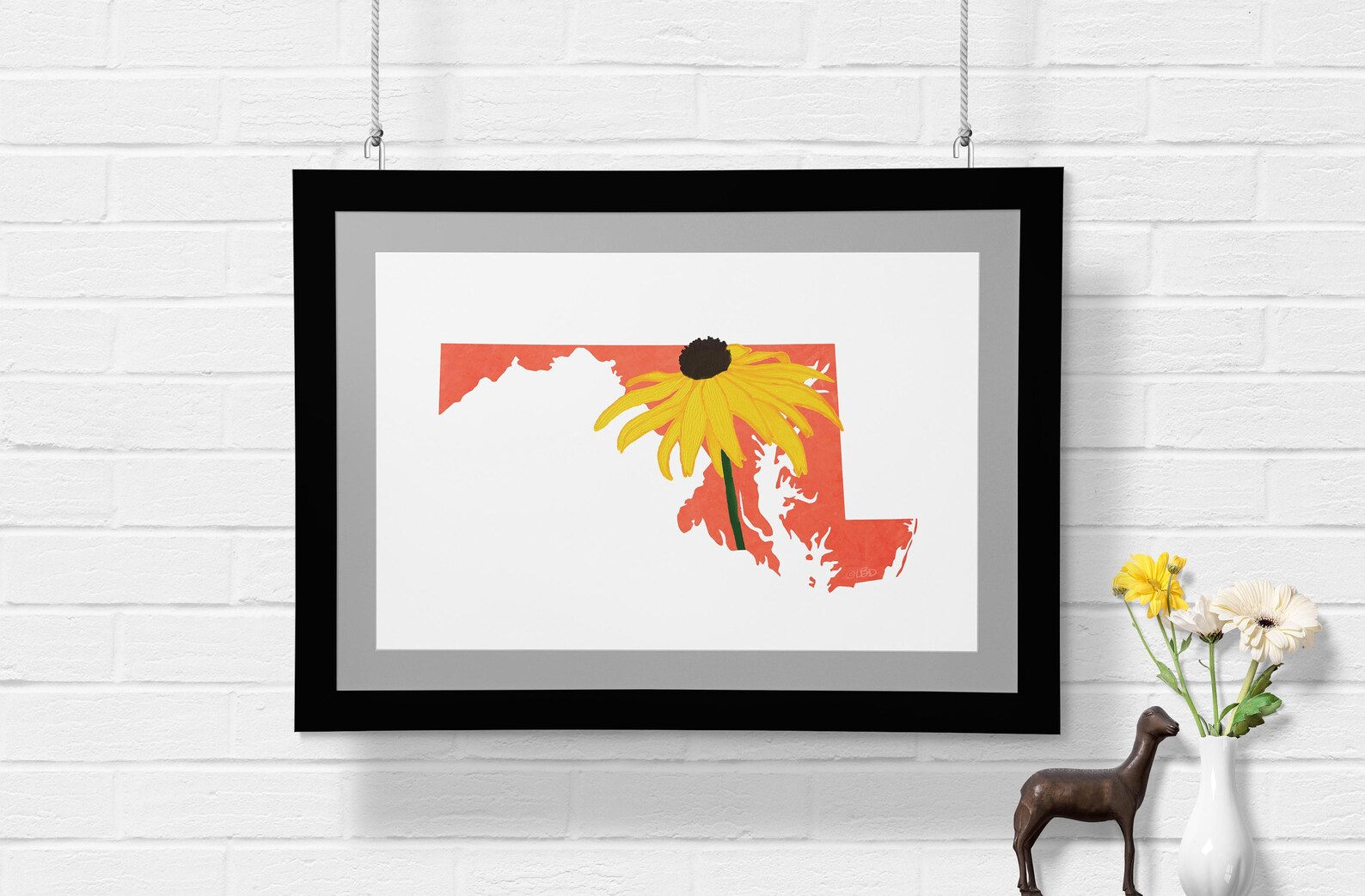 Maryland State Flower Black Eyed Susan Art Digital Download USA ...