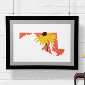 Maryland State Flower Black Eyed Susan Art Digital Download USA ...