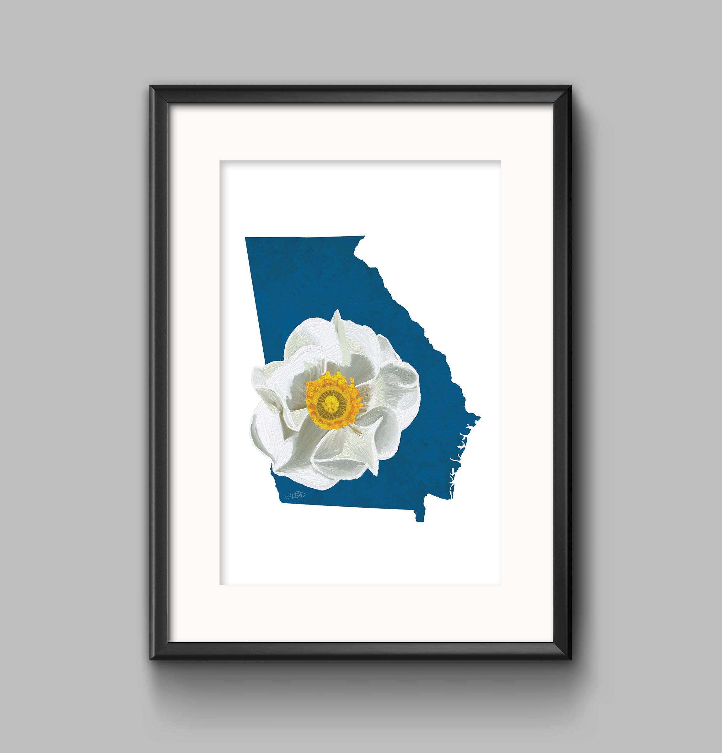 Georgia State Flower Cherokee Rose Art Digital Download, USA Geography ...