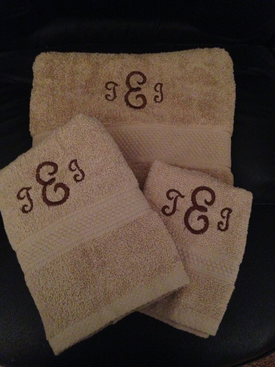 Custom Embroidered Bath Towel Sets - Etsy