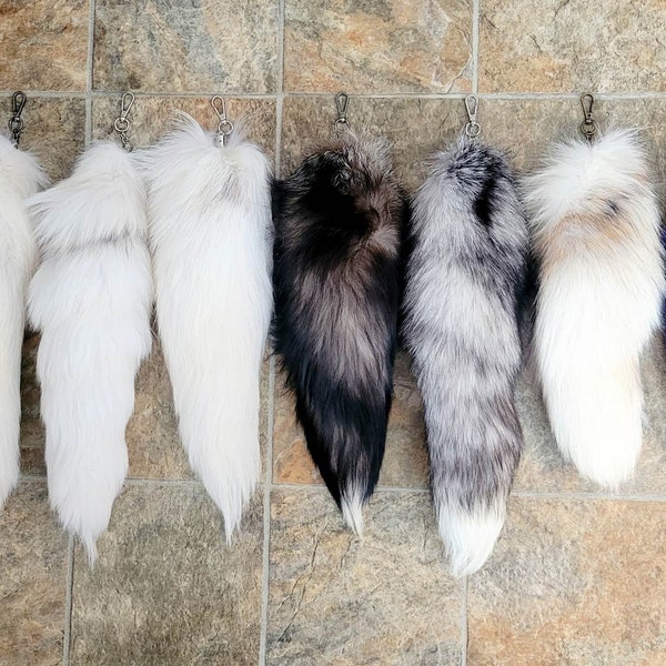 White Fox Tail - Etsy
