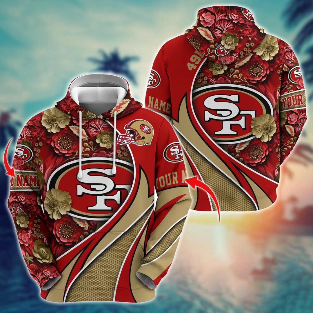 Personalized 49ers Football Custom Name 3D Hoodies, 49ers Christmas 3D ...