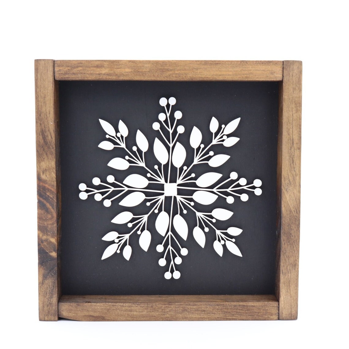 Floral Snowflake Farmhouse Sign 3D Christmas Snowflake Sign - Etsy